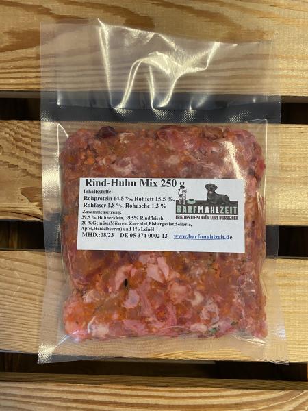 Barf Mahlzeit Rohfutter für Hunde und Katzen - Rind Huhn Mix